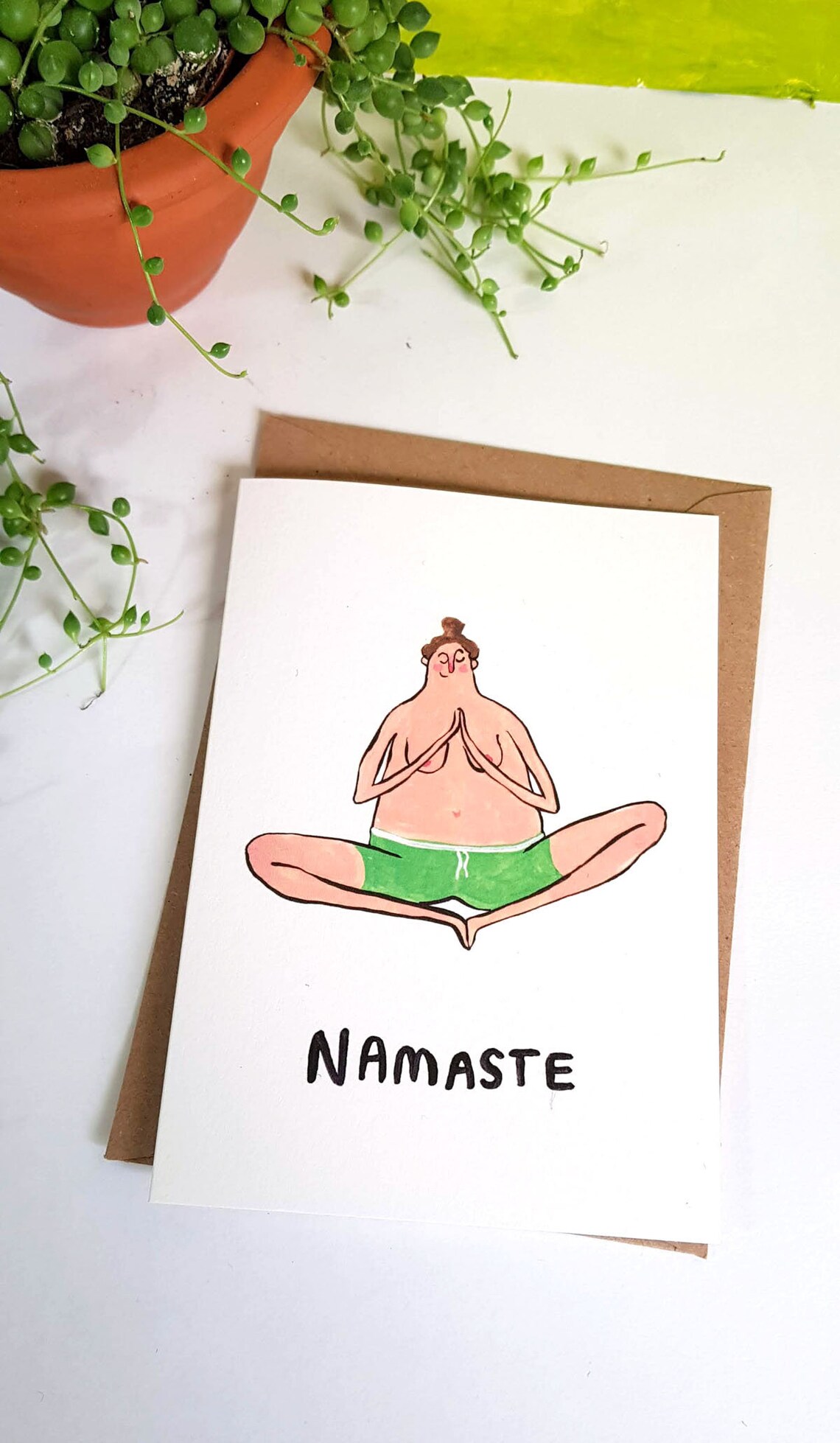 Yoga Card Namaste Fitness Calm Meditation Greetings Card - Etsy UK