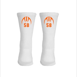 Elite Football Socks- "3 Pairs" of Personalized Crew Socks - Number ...