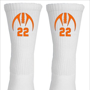 Elite Football Socks- "3 Pairs" of Personalized Crew Socks - Number ...