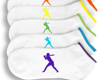 Softball Socks 6 Pairs of Custom Printed Softball Socks Name | Etsy