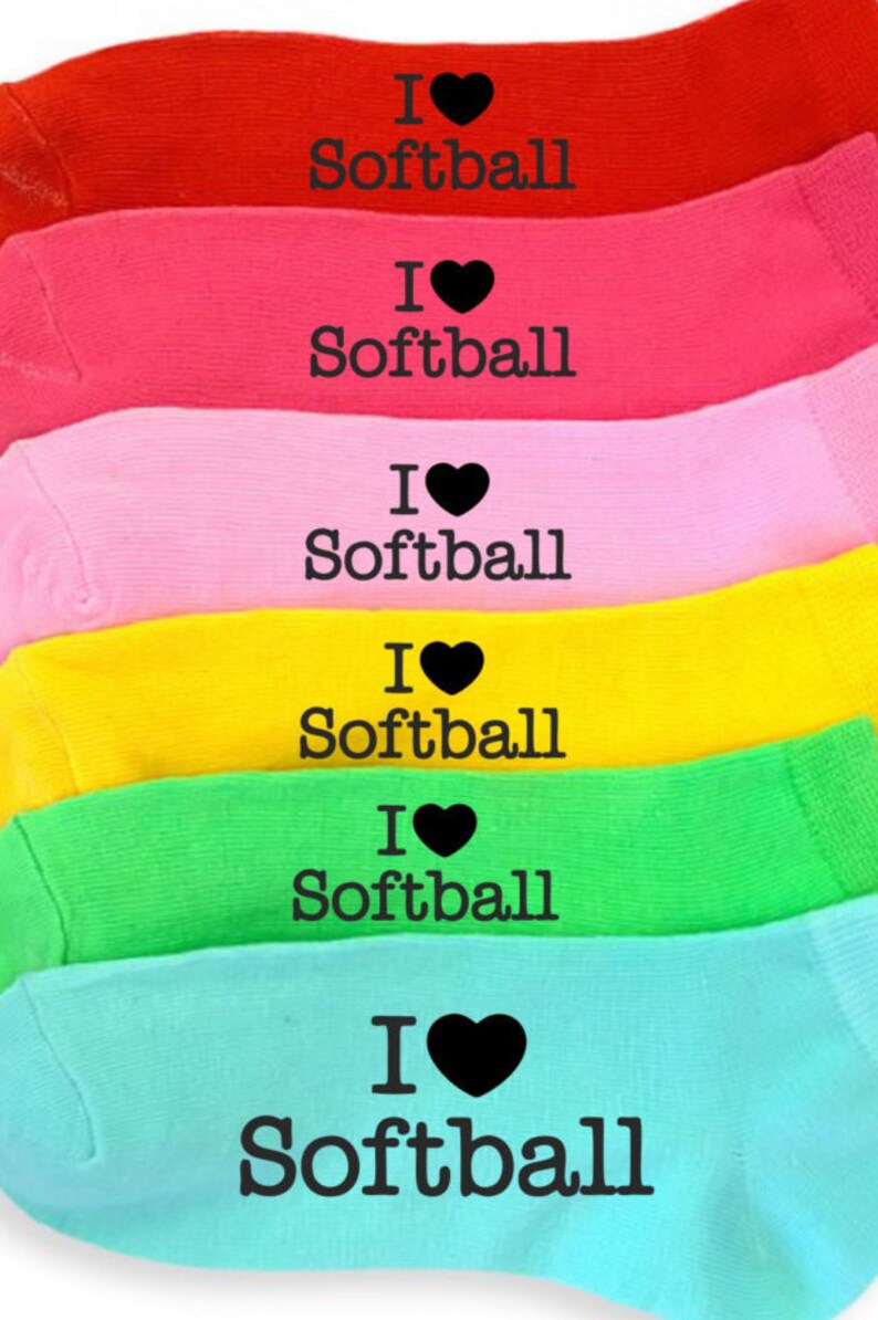 Softball Socks 6 Pairs of Custom Printed Softball Socks Name - Etsy