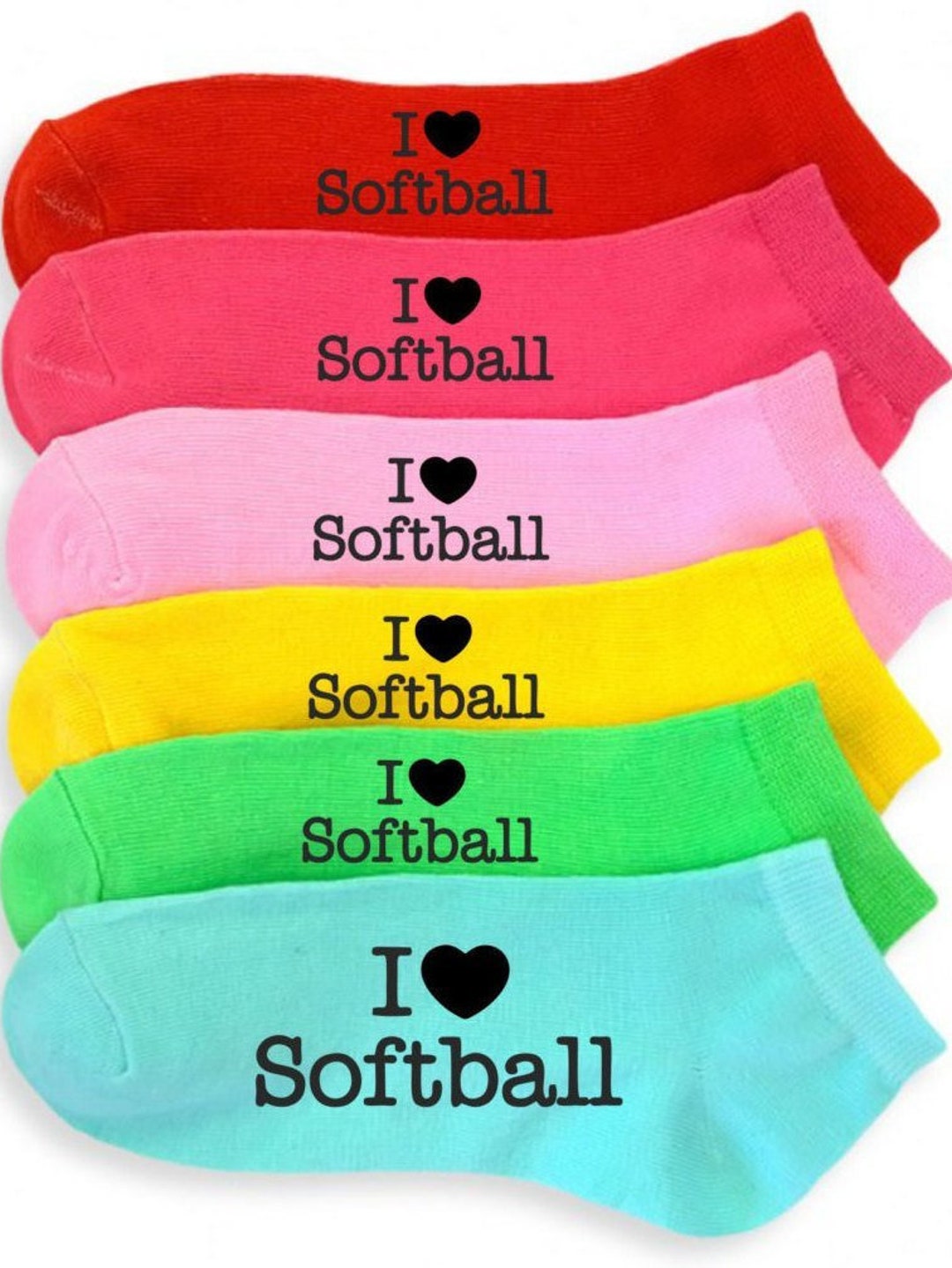 Softball Socks -6 Pairs of Custom Printed Softball Socks Name Socks ...