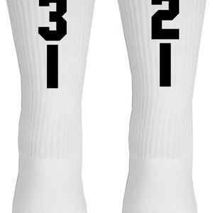 Elite Number Socks- "3 Pairs" of Personalized Crew Socks - Number Socks ...