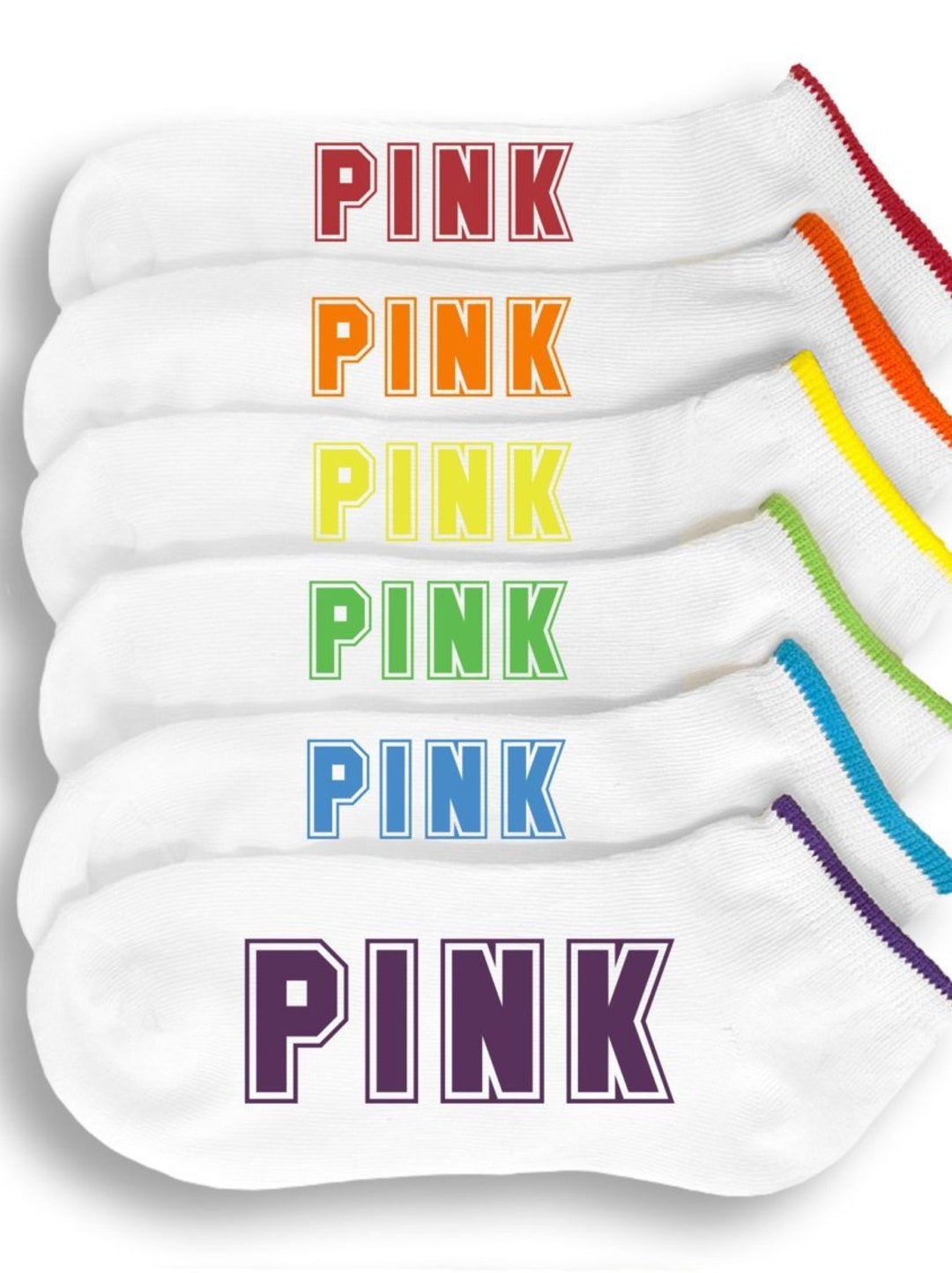 Pink Socks -6 Pairs of Custom "pink" Socks Basketball Socks Volleyball ...