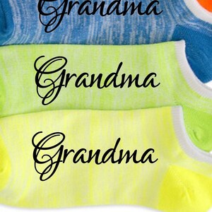 Grandma Socks -6 Pairs of Custom Printed Grandma Socks Cheer Socks Your ...
