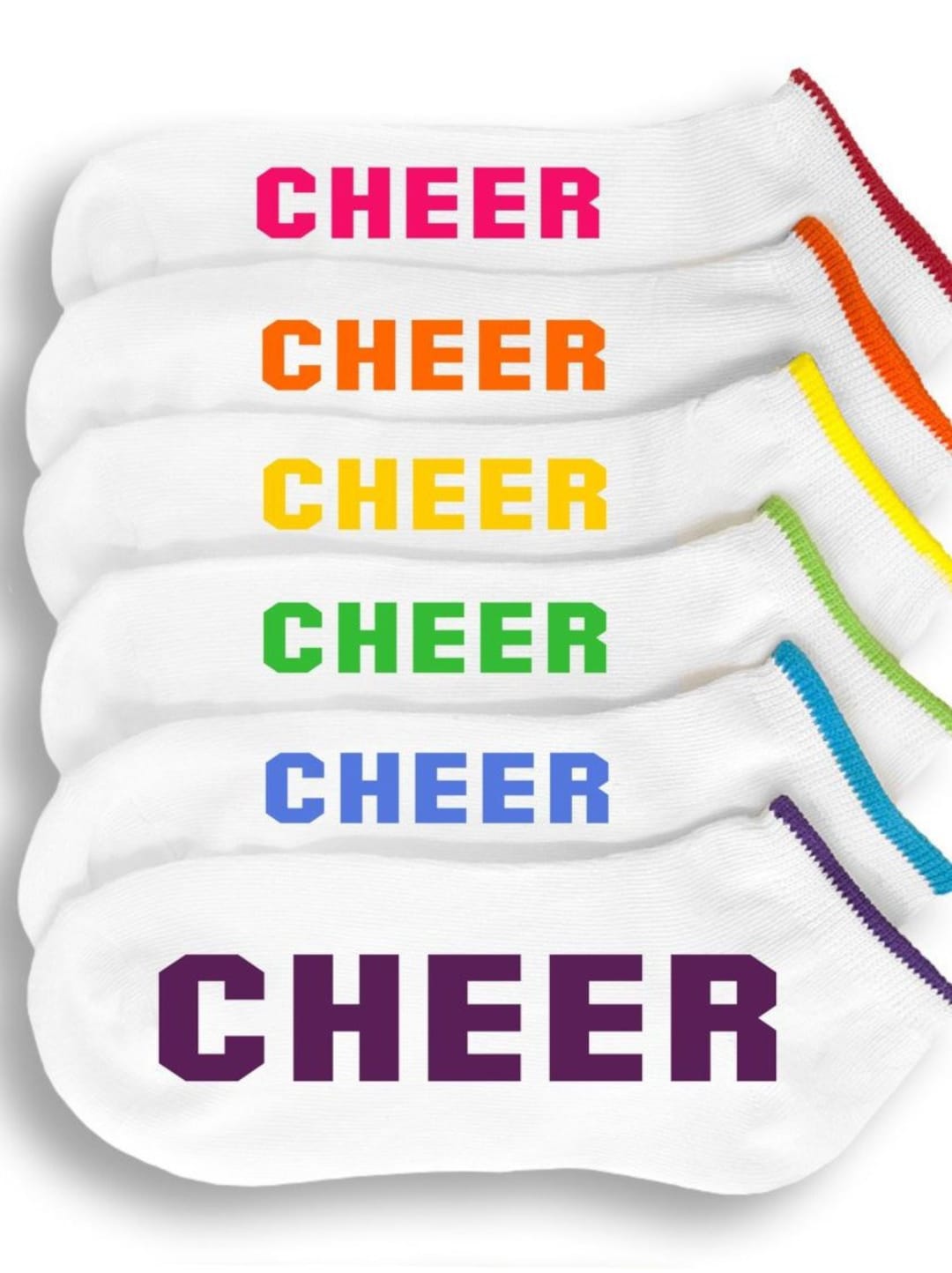 CHEER Socks - "6 Pairs" of Personalized Socks - Volleyball Socks ...