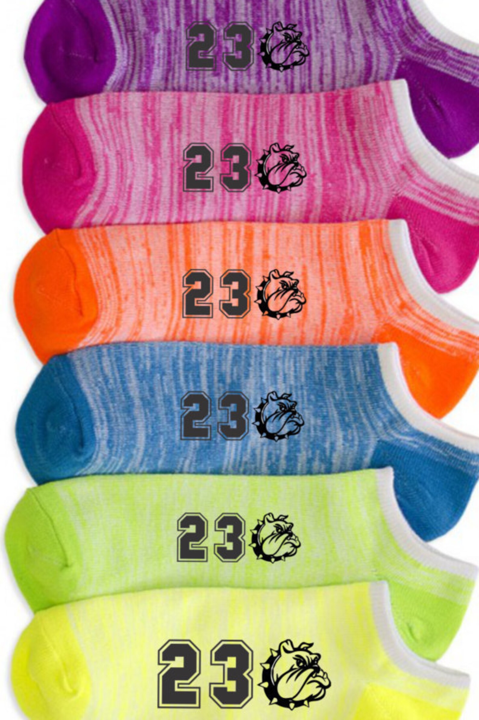 Custom Printed Socks 6 Pairs of Custom Printed Socks Cheer | Etsy