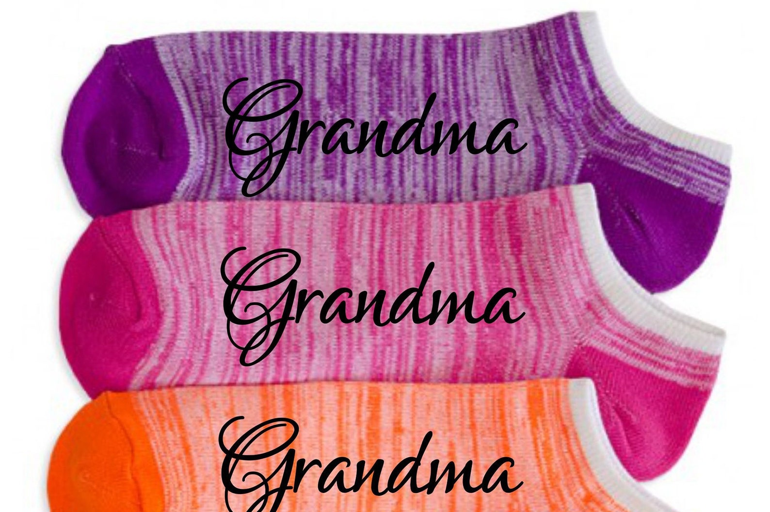 Grandma Socks -6 Pairs of Custom Printed Grandma Socks Cheer Socks Your ...