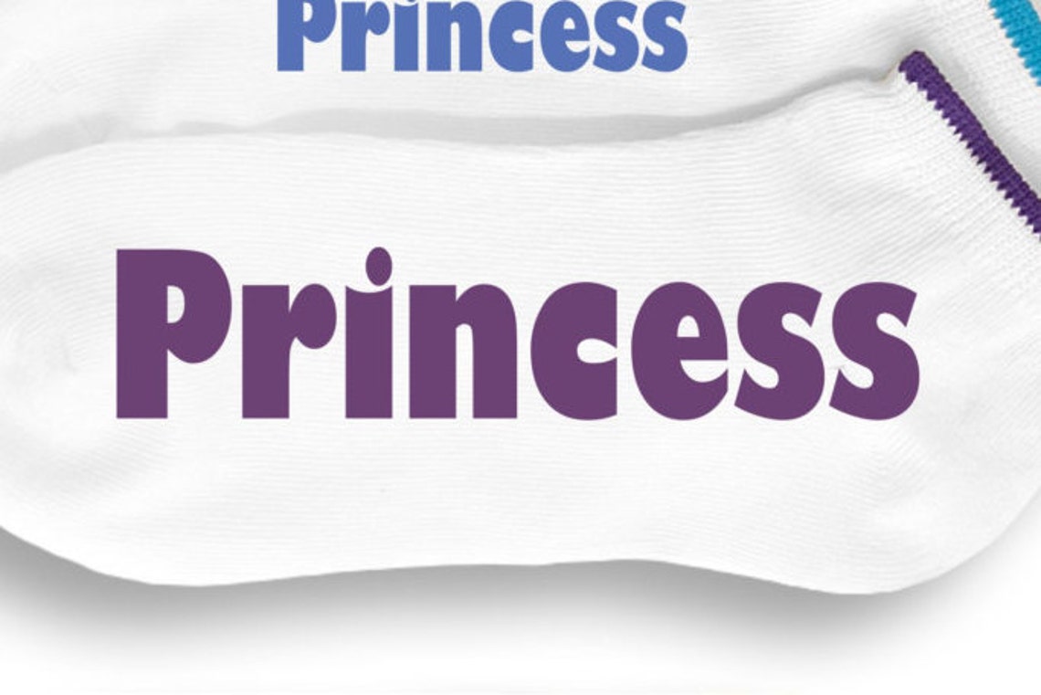 Princess Socks 6 Pairs of Custom Princess Socks Cheer Socks - Etsy