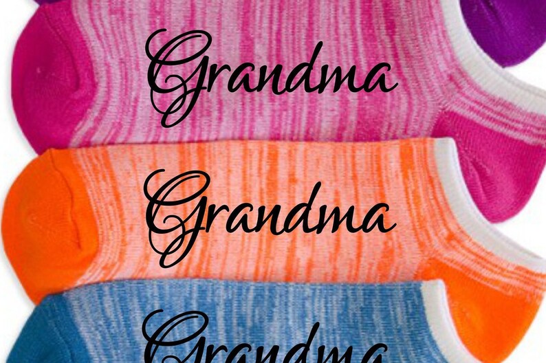Grandma Socks 6 Pairs of Custom Printed Grandma Socks Cheer - Etsy