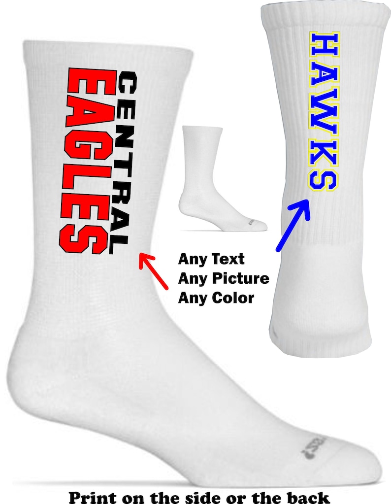 Personalized Elite Socks 3 Pairs of Personalized Crew Socks | Etsy