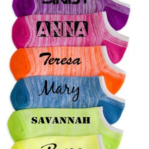 Custom Printed Socks -6 Pairs of Custom Printed Socks Cheer Socks ...