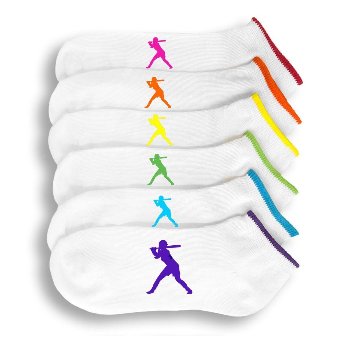 Softball Socks - "6 Pairs" of Personalized Softball Socks, Name Socks ...