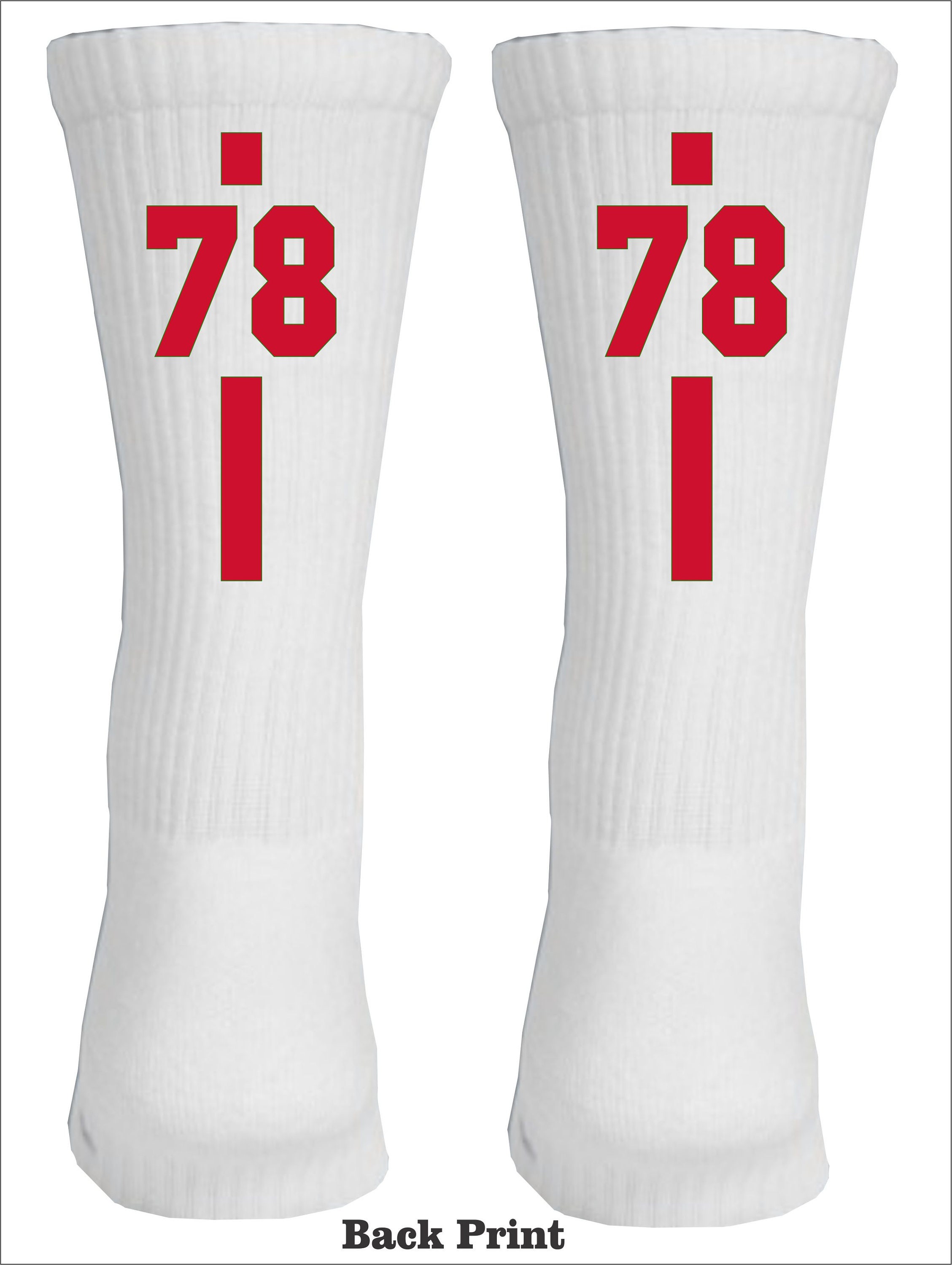 Elite Number Socks 3 Pairs of Personalized Crew socks | Etsy