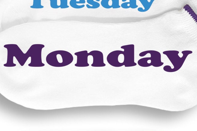 Day of the Week Socks 6 Pairs of Custom Day of the Week - Etsy