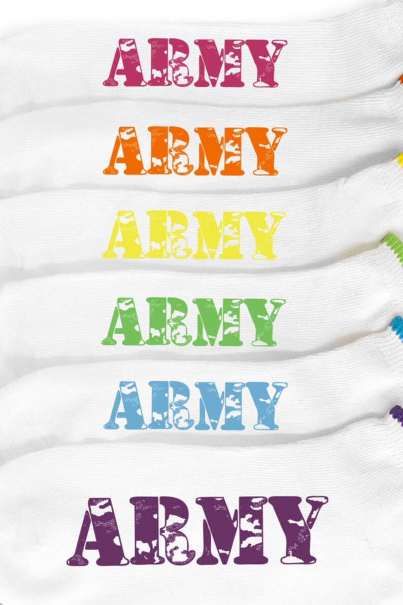 Army Socks 6 Pairs of Custom Army Socks | Etsy