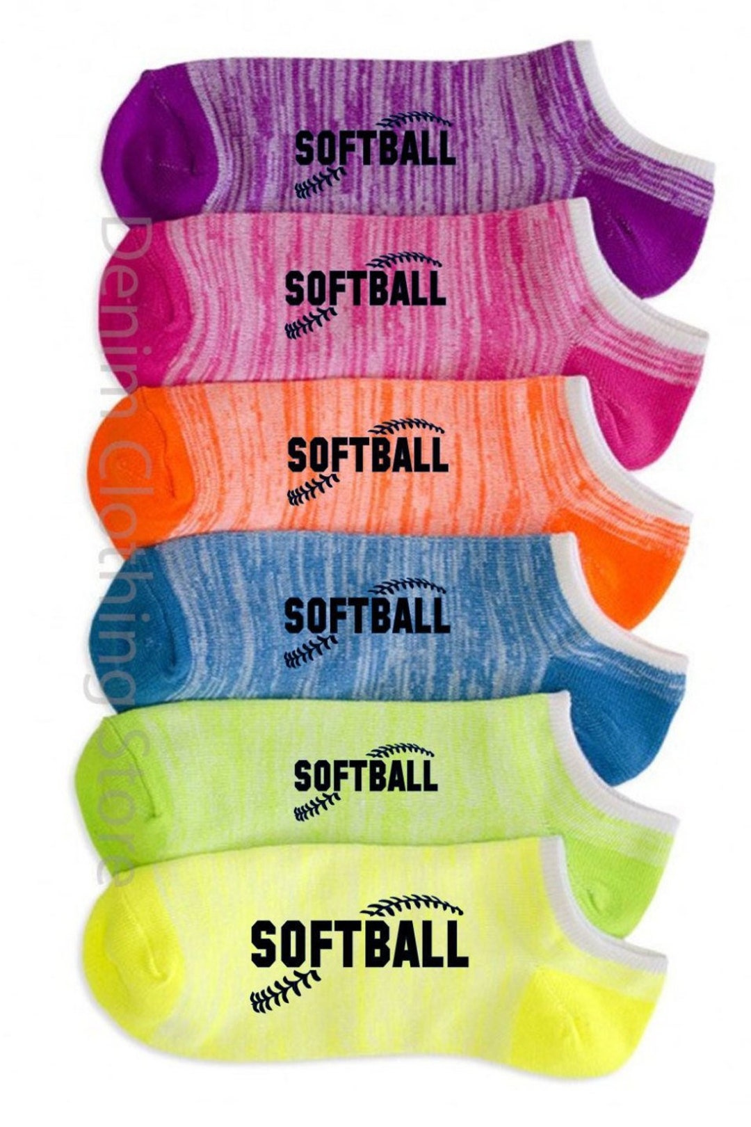 Softball Socks 6 Pairs of Custom Printed Softball Socks Name Socks ...