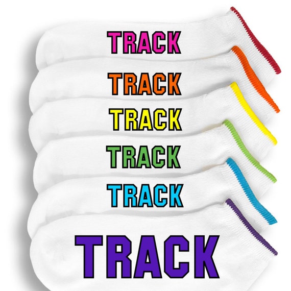 Track Socks 6 Pairs of Custom Printed Track Socks Name Socks - Etsy