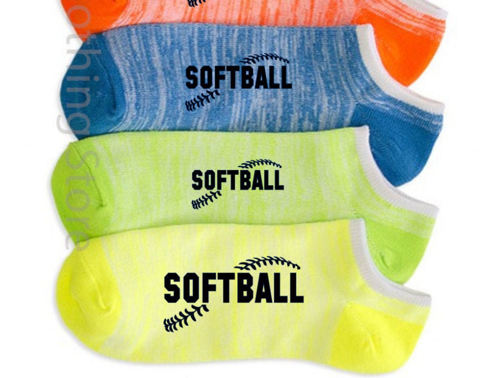 Softball Socks 6 Pairs of Custom Printed Softball Socks Name | Etsy