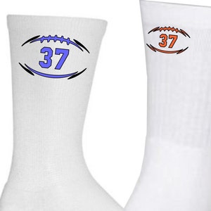 Elite Football Socks- "3 Pairs" of Personalized Crew Socks - Number ...