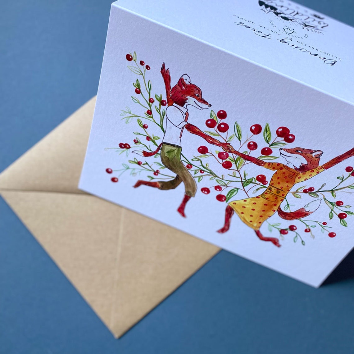 Dancing Foxes, Foxy Embrace, Foxy Gifts Greeting Card / Art Print - Etsy