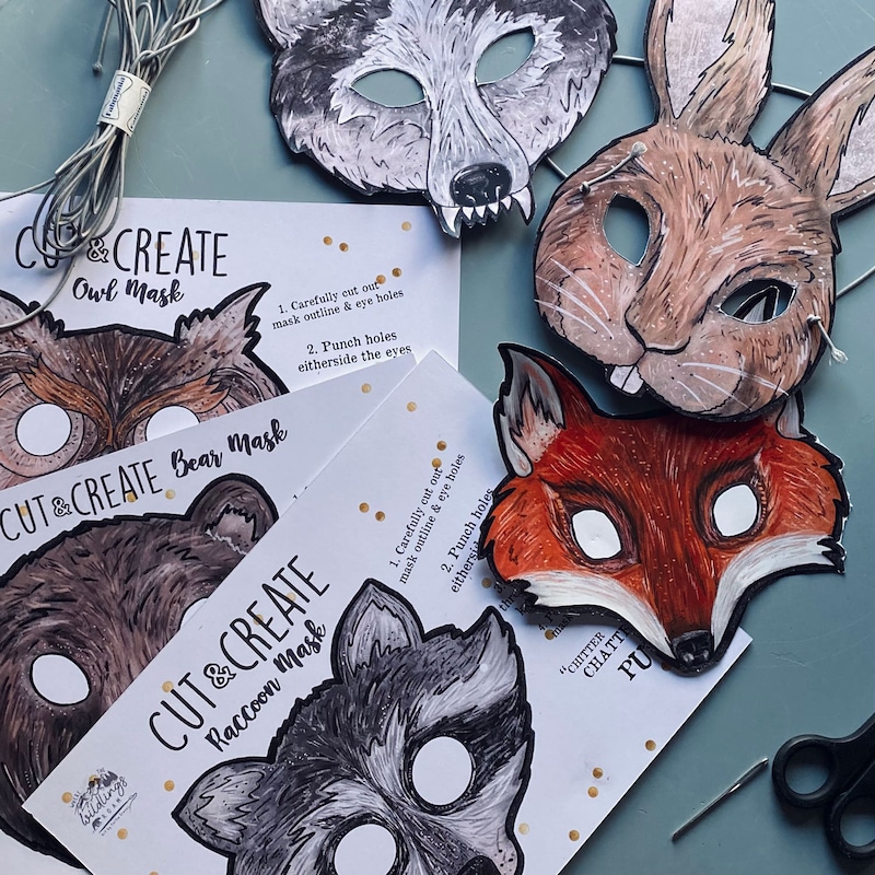 Woodland Animal Mask - Etsy