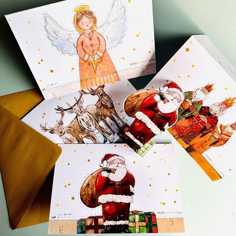 Child Christmas Card - Etsy