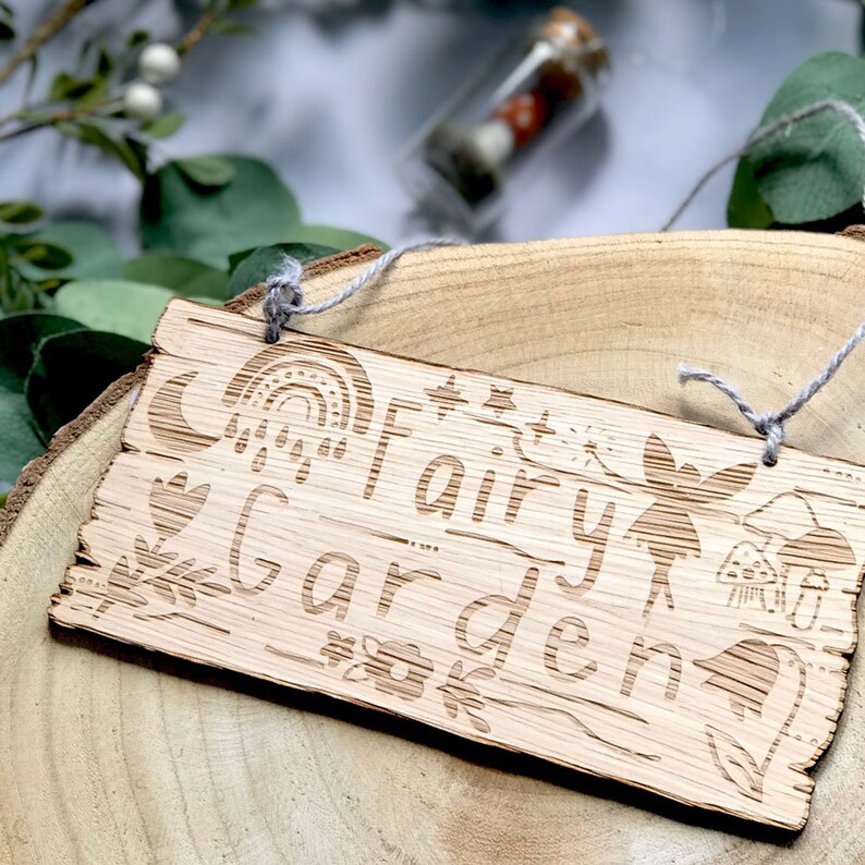 Personalised Wooden Fairy Garden Sign - Etsy