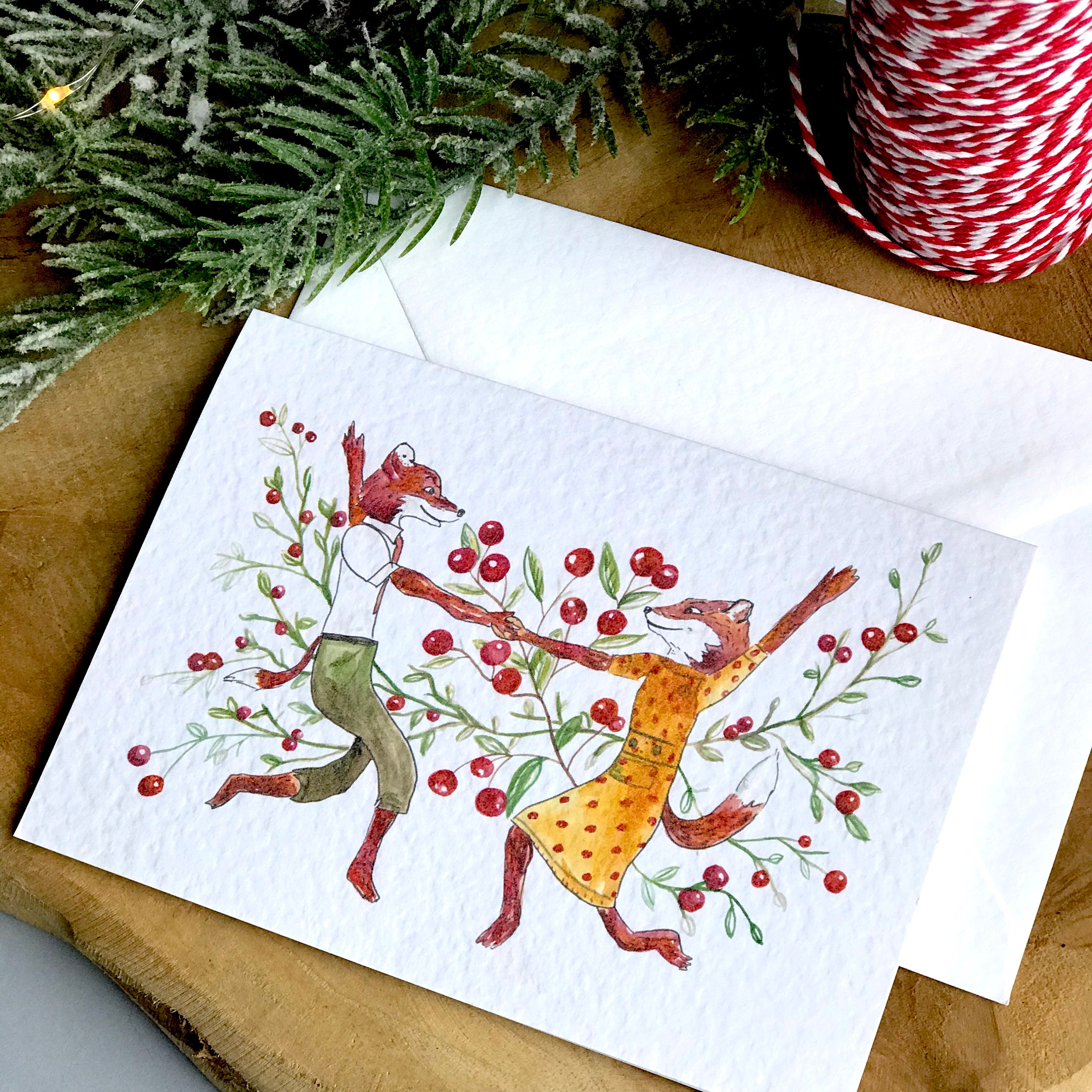 Dancing Foxes, Foxy Embrace, Foxy Gifts Greeting Card / Art Print - Etsy