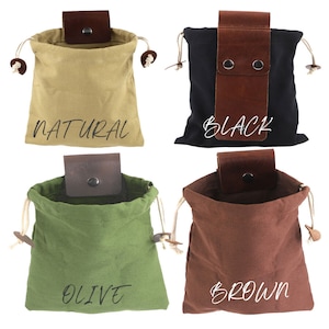 Personalised Foraging Pouch Canvas Drawstring Forest Bag - Etsy UK