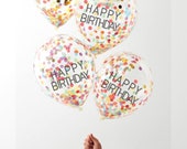 Happy Birthday Balloon Confetti Filled Celebration Party - Etsy