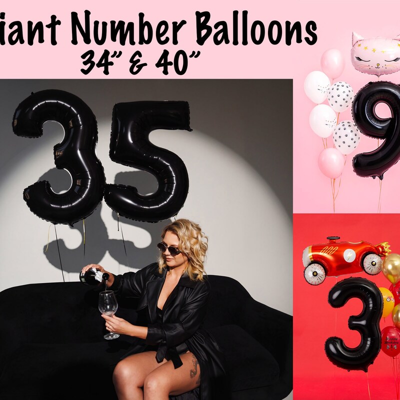 Number Balloons - Etsy