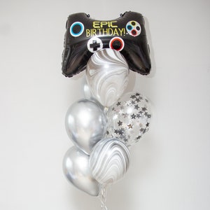 Video Game Birthday Balloon Bundle Large Console Gaming Decoration ...