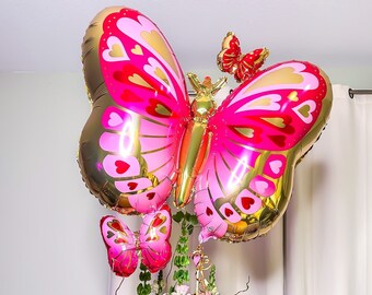 Encanto Birthday Decorations 10 Pcs Foil Flower & Butterfly Balloons ...