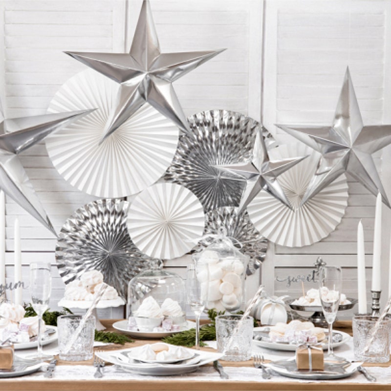 Large Silver Hanging Star - Etsy