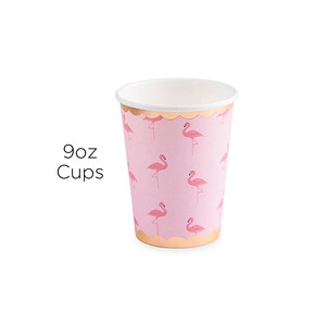 Flamingo Tableware Pink Paper Plates and Cups Flock Flamingle Party ...