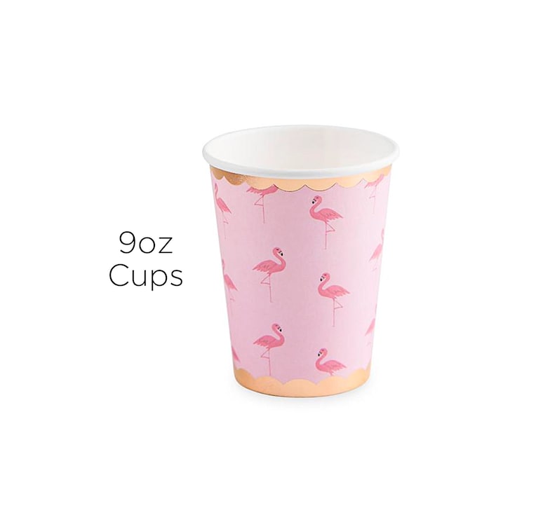 Flamingo Tableware Pink Paper Plates and Cups Flock Flamingle Party ...