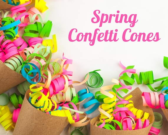 Spring Spiral Confetti Cones Colorful Rainbow Paper Confetti Toss ...