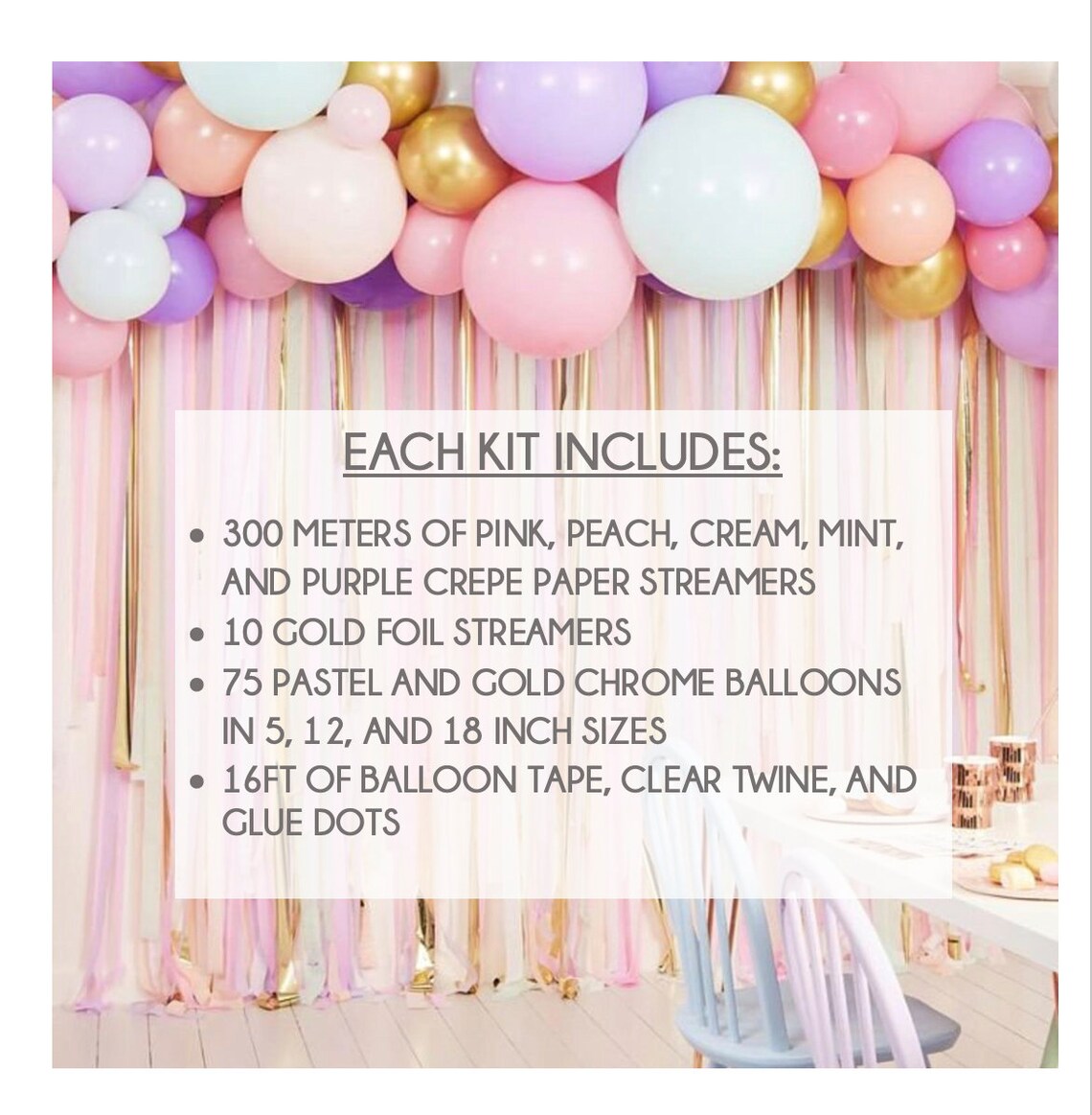 Pastel Balloon Backdrop Kit Pink and Purple Statement Wall - Etsy