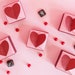 Heart Box for Valentine’s Day Packaging Glitter Red Pink Romantic Gift ...