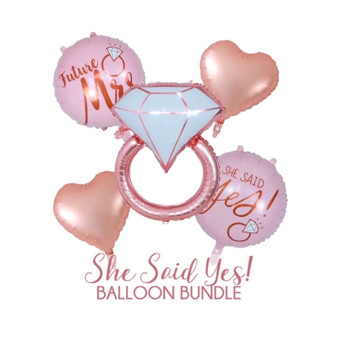 Future Mrs Balloon Bundle She Said Yes Bride to Be Hen Night Bridal ...