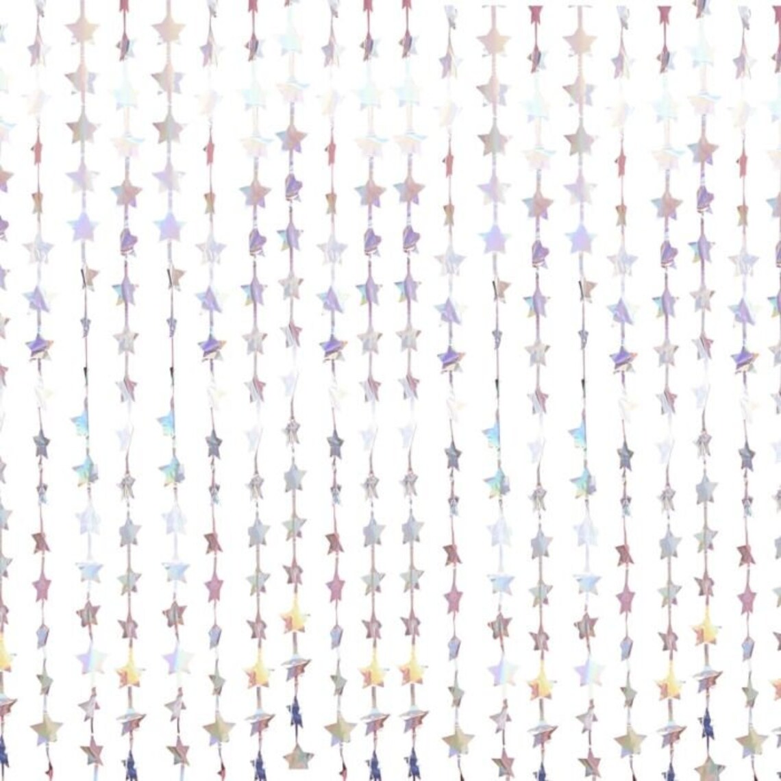 Foil Star Curtain Backdrop New Years Eve Iridescent Stars | Etsy