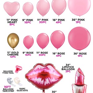 Romantic Balloon Kit DIY Arch Lipstick Makeup Fashion Show Large Foil ...