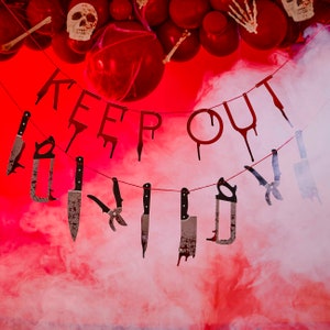 Halloween Bloody Knife Garland - Etsy