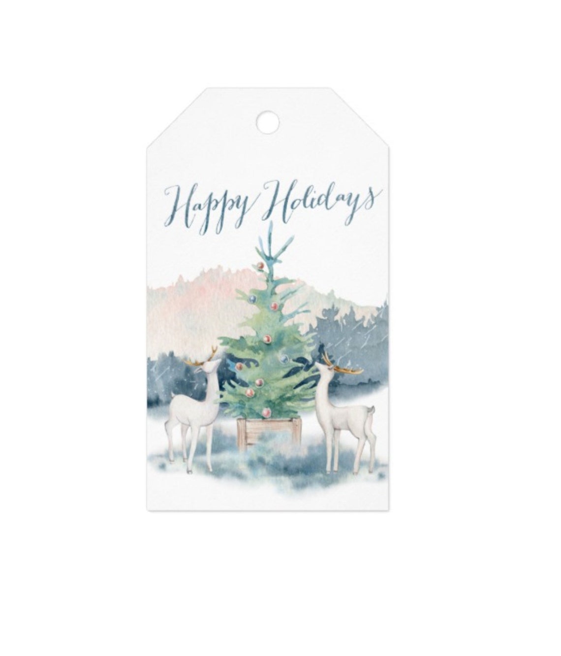 Rustic Christmas Gift Tags Deer Christmas Gift Tags Forest - Etsy