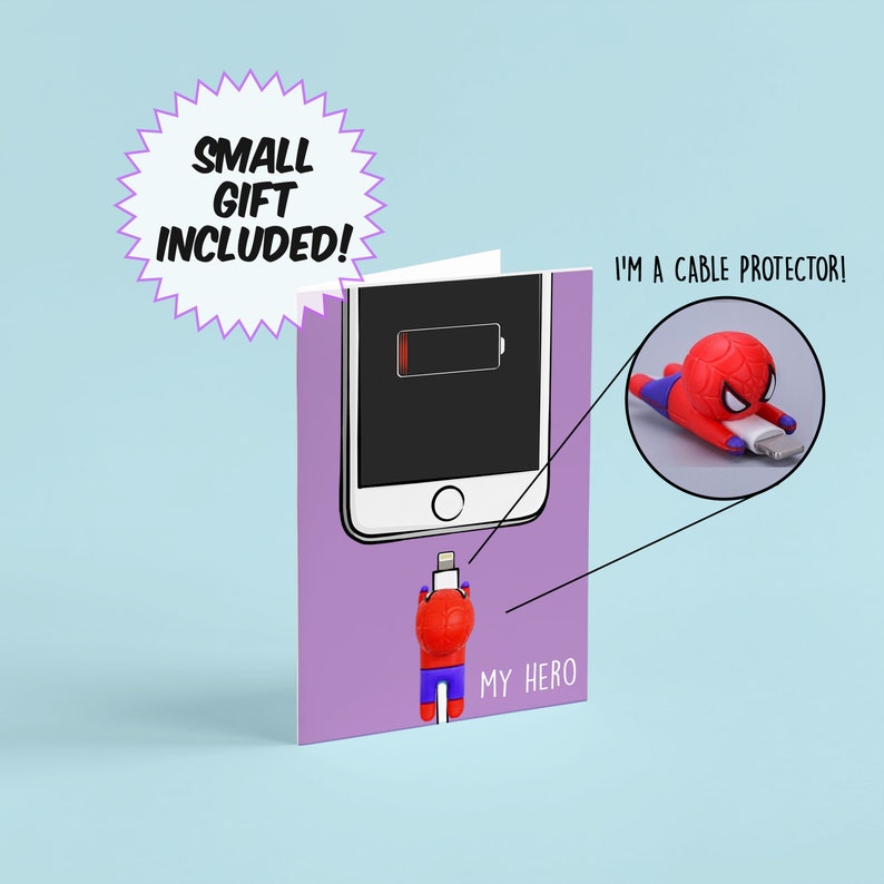 My Hero Greeting Card With Gift Happy Father’s Day Birthday Modern ...