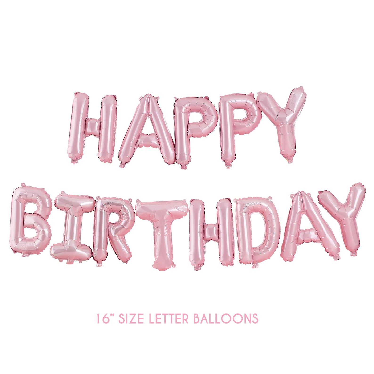 Pink Happy Birthday Balloons Letter Garland 16 Party Supply - Etsy