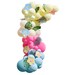 Tropical Tiki Balloon Arch DIY KIT Blue Pink Yellow Floral Palm Leaf ...