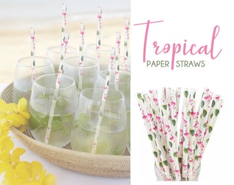 Luau Party Decorations Pineapple Straws Tropical Bridal - Etsy