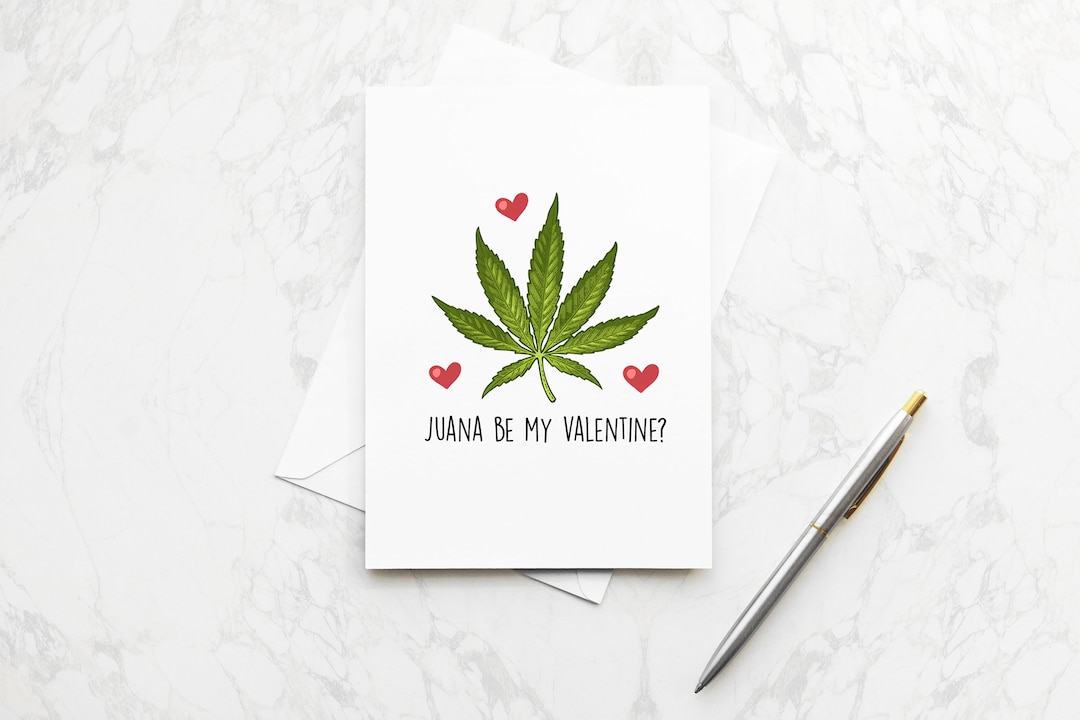 Weed Valentines Cards Funny Weed Valentines Day Card Pun - Etsy